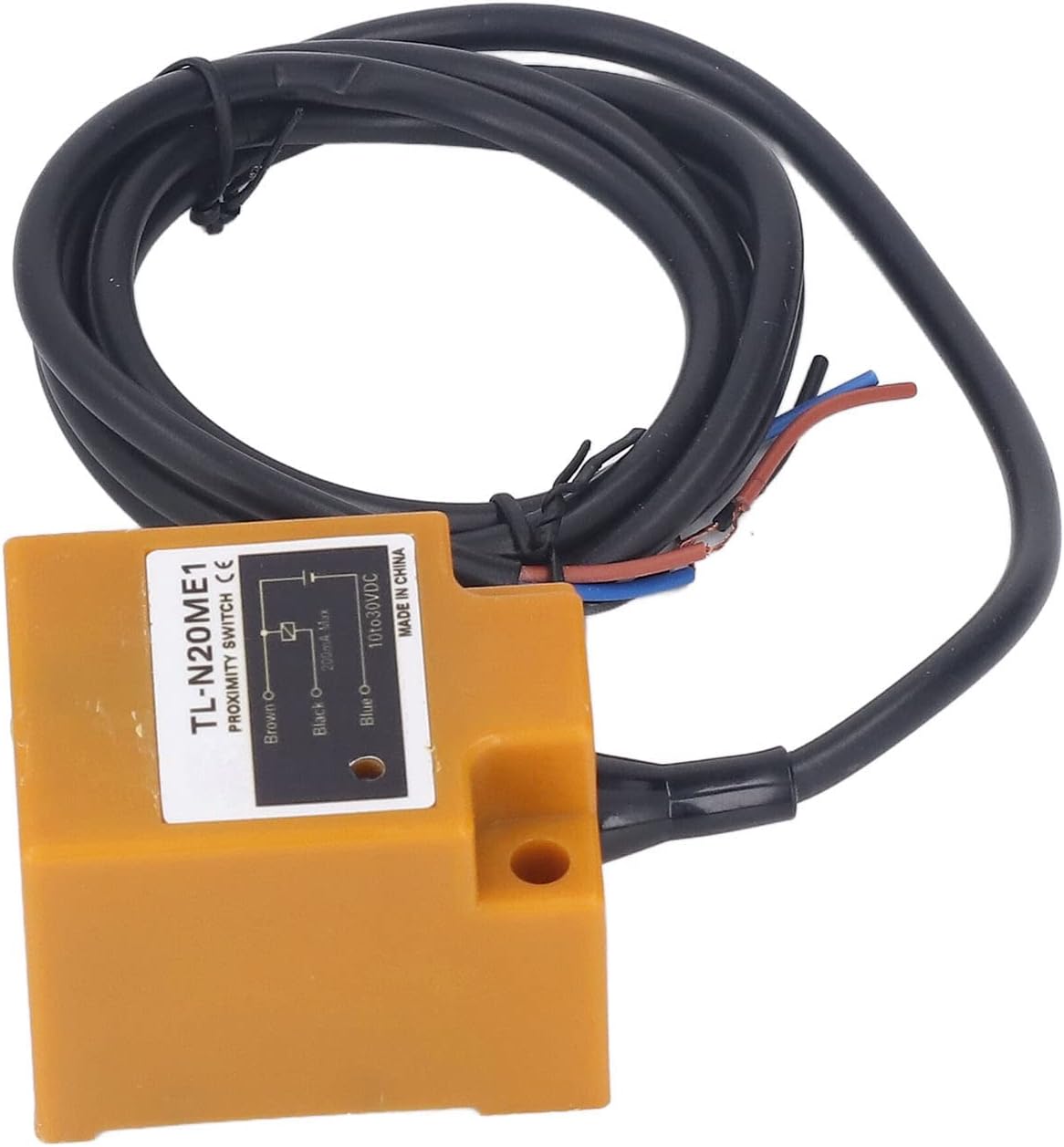 Proximity Sensor, NPN 200mA 10-30VDC 20mm Detecting Distance Proximity ...