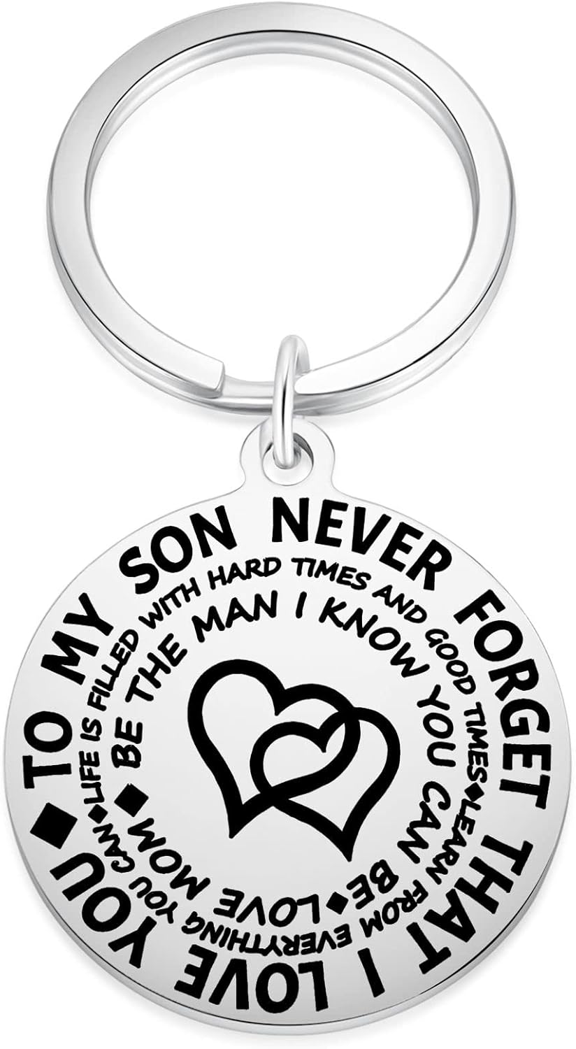 Amazon.com: Aesnefe to My Son Keychain from Mom to Son Gift, Mother to ...