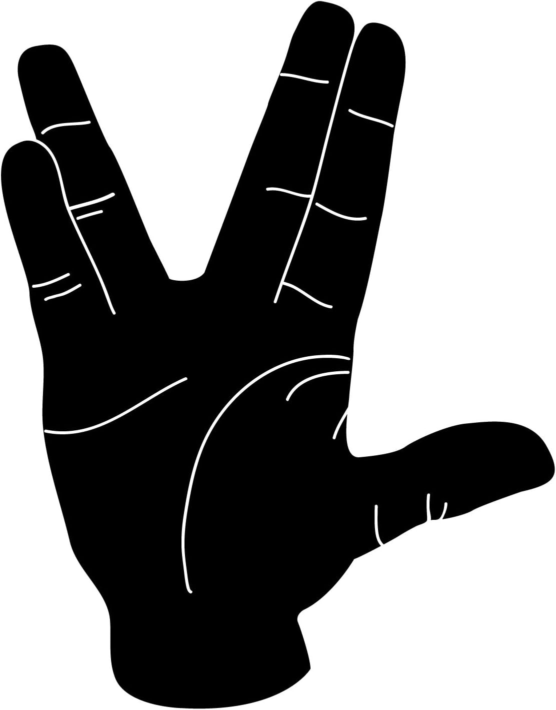 Live Long and Prosper Hand Sign Silhouette - Large - Smartphones ...