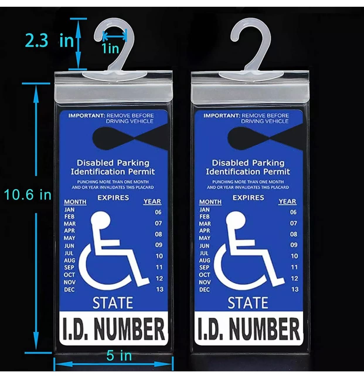 Snapklik.com : Xtreme 2 Handicap Placard Holders - Ultra Transparent ...
