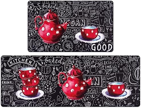 Amazon.com: ASPMIZ Coffee Kitchen Mat 2 PCS, Cushioned Anti-Fatigue ...