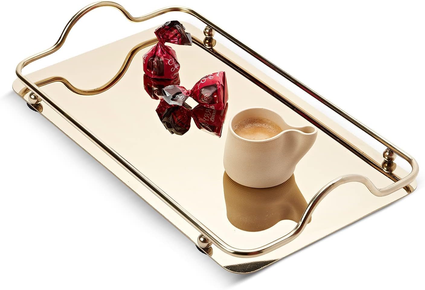 Amazon.com: Stainless Steel Decorative Mirror-Finish Tray (Gold) : Home ...