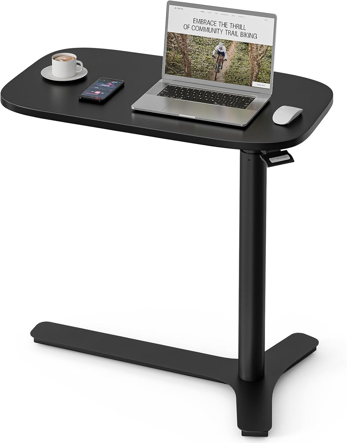 Muvai 30" Large Overbed Table with Wheels Adjustable Height Bedside ...