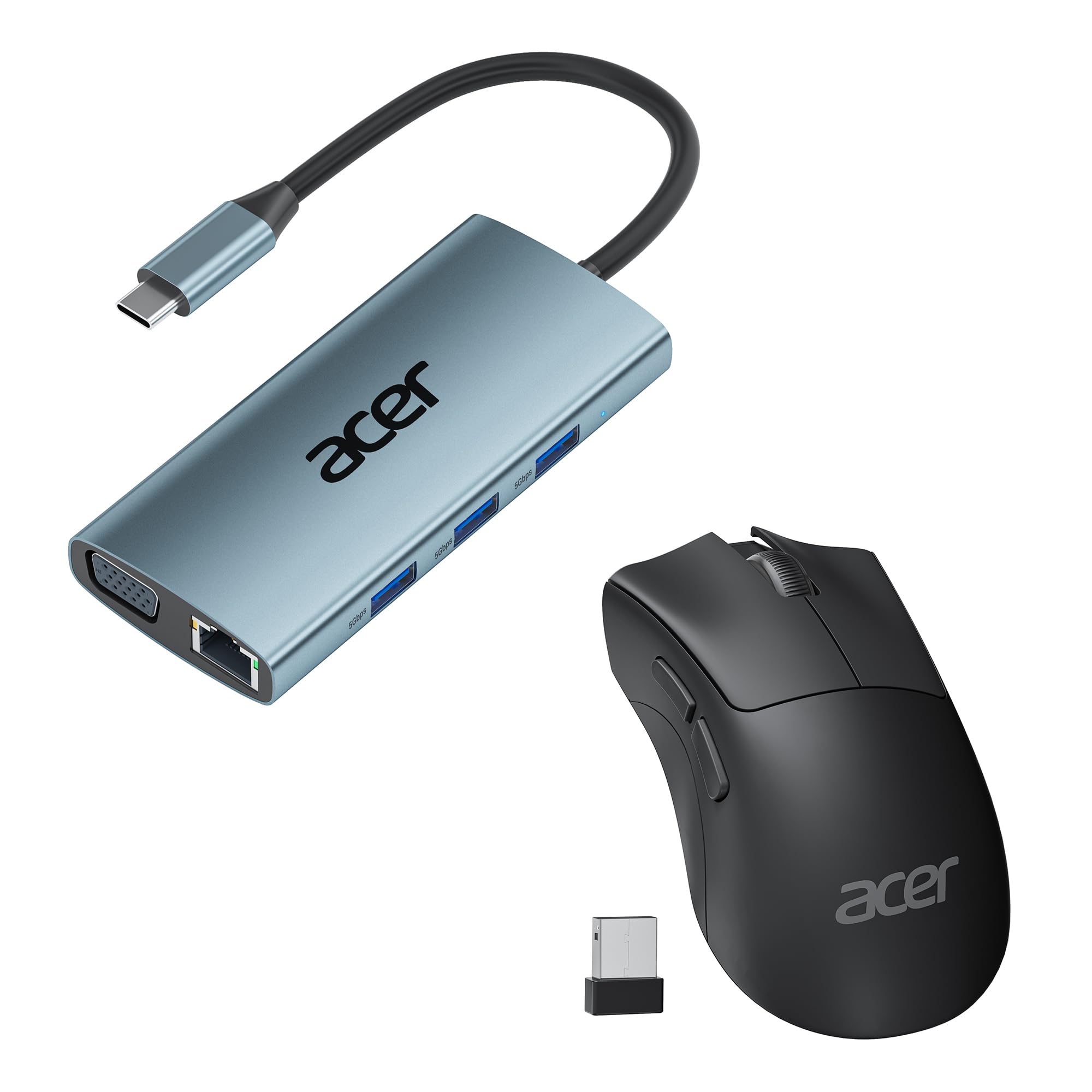 Amazon.com: acer 9 in 1 USB C Hub Bundle with Wireless Mouse : Electronics