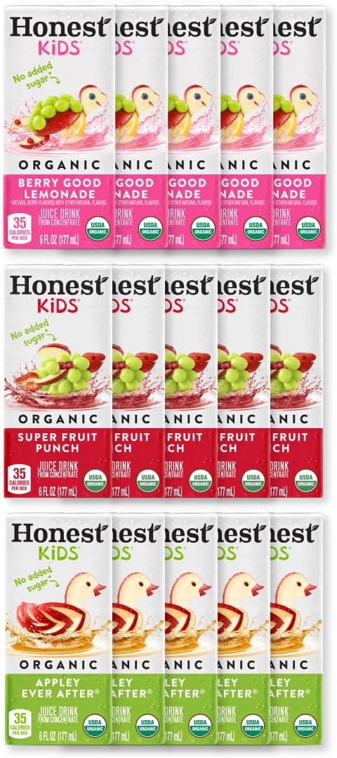 Amazon.com : Honest Kids Honest Kids Organic Juice Boxes, 6 Fl Oz, Pack ...