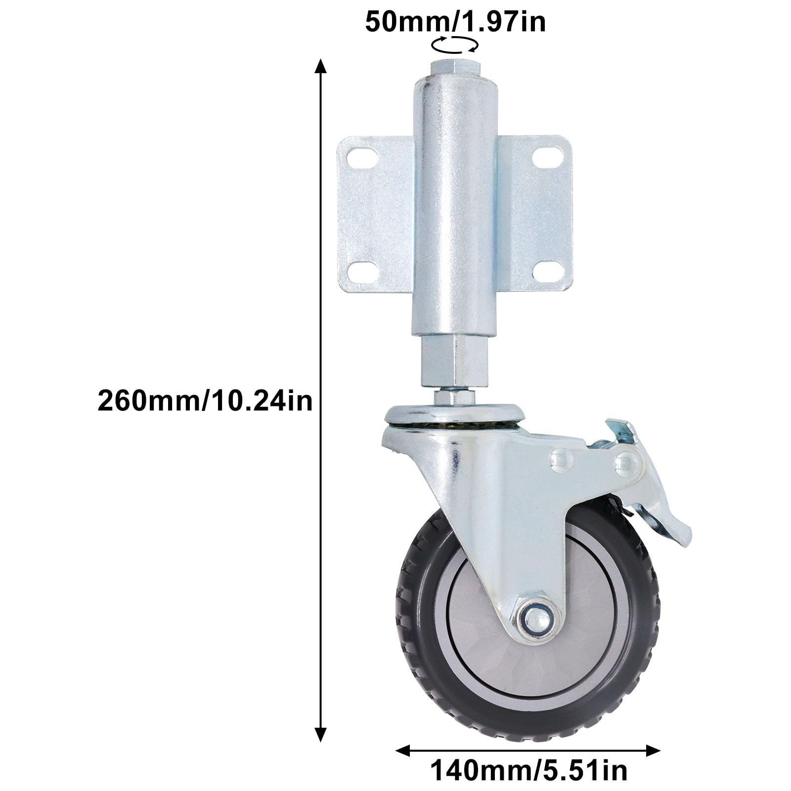 Snapklik.com : BENLIUDH Spring Loaded Heavy Duty Gate Support Wheel For ...