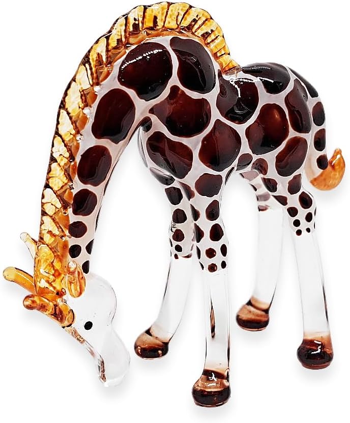 Amazon.com: WitnyStore Tiny 3⅜" Standing Look Up Brown Giraffe Figurine ...