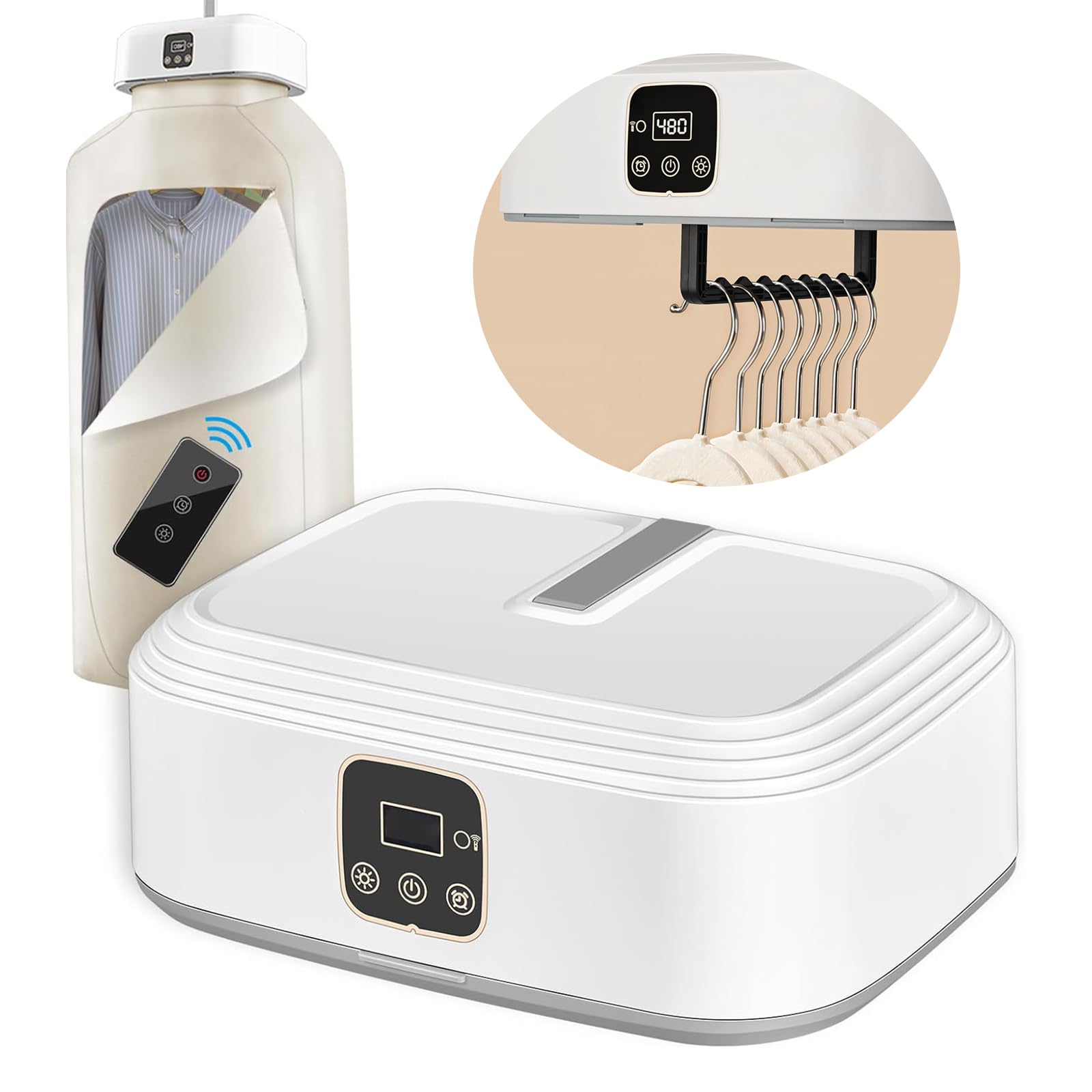 QEWDAEQ Mini Secadora de Ropa Portatil con Control Remoto, Admite de 1 ...