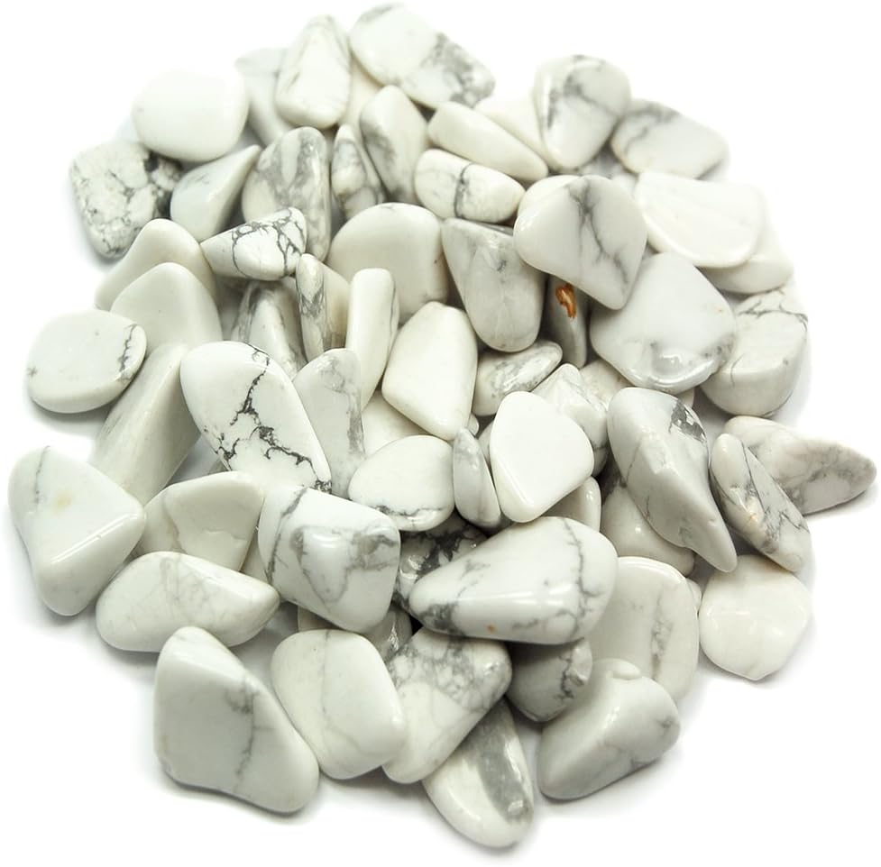Amazon.com: Tumbled Howlite (Canada) (1" - 1-1/2")"Chunky" - 1pc ...