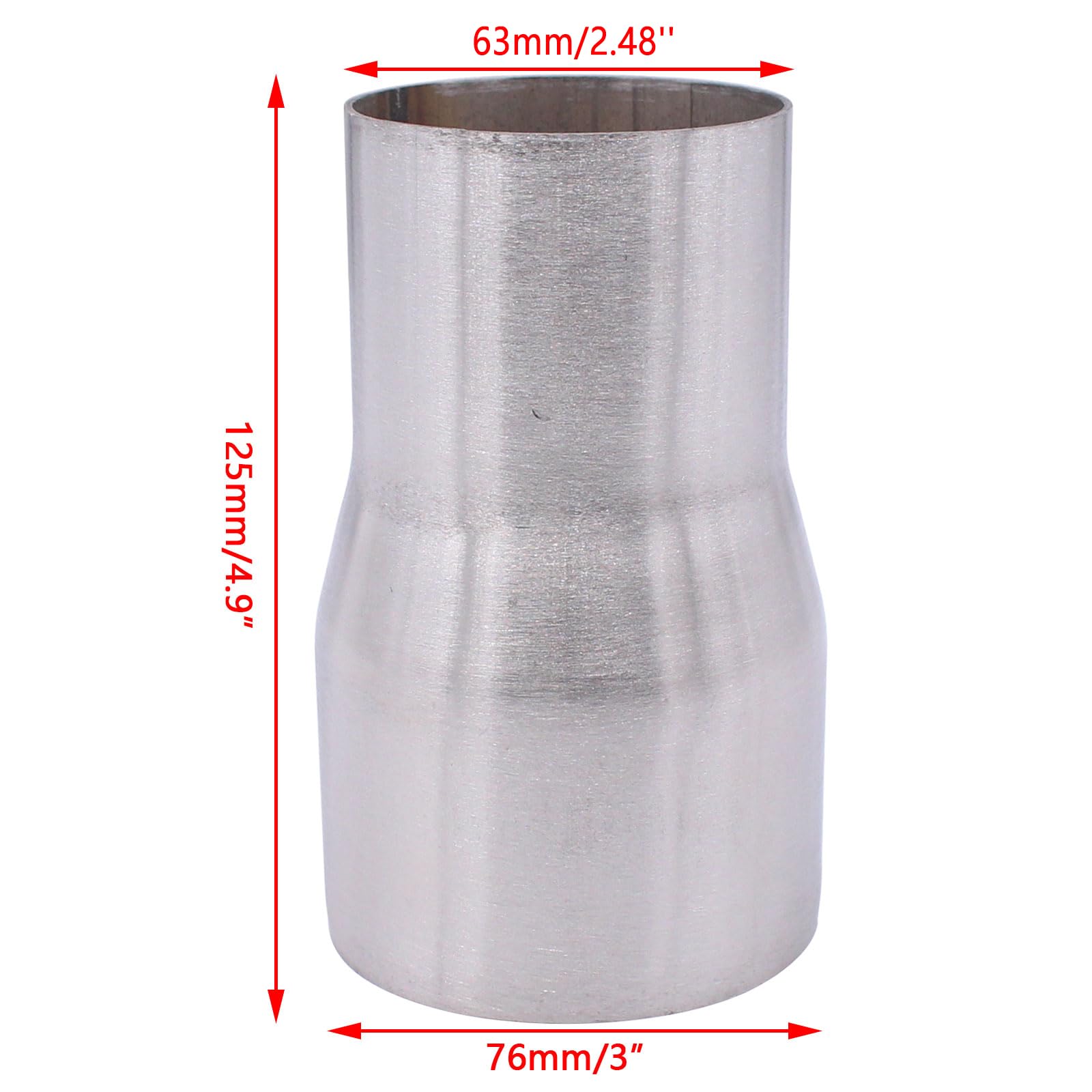 Exhaust Reducer 3inch To 4inch Intake Piping Reducer, Stainless Steel ...
