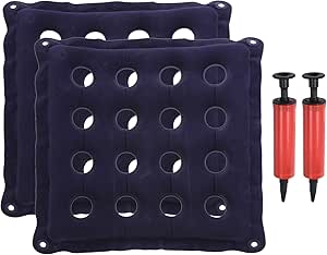 Amazon.com: PATIKIL Inflatable Seat Cushion, 2 Pack Portable Chair Pad ...