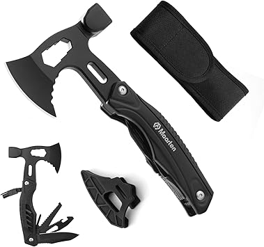 Amazon.com: Maarten Multitool Camping Hatchet Axe, Upgraded 22 in 1 Stainless Steel Multi Tool ...
