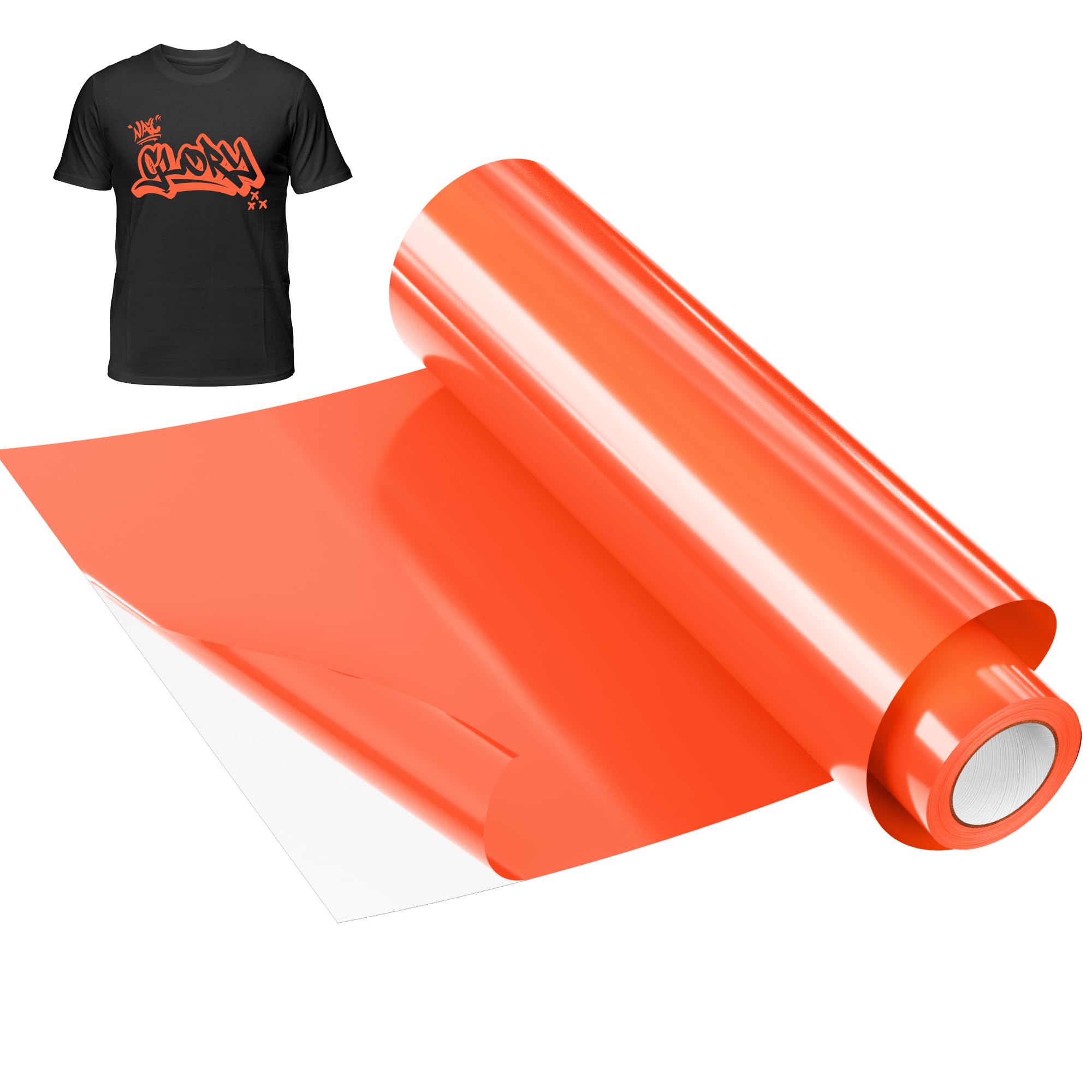 Amazon.com: JAVIGA Neon Orange Heat Transfer Vinyl, 12" x 8ft Neon ...