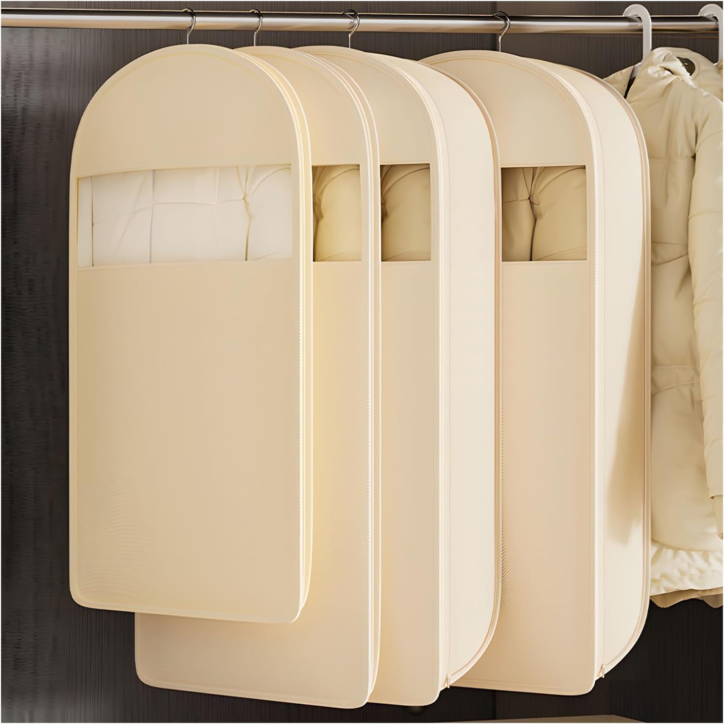 Amazon.com: 2025 New Space Saving Hanging Garment Bag with Self ...