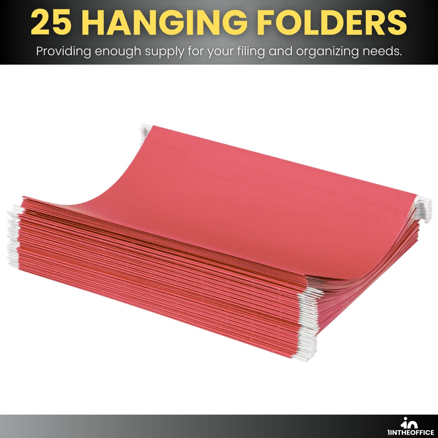 Snapklik.com : 1InTheOffice Red Hanging File Folders Letter Size