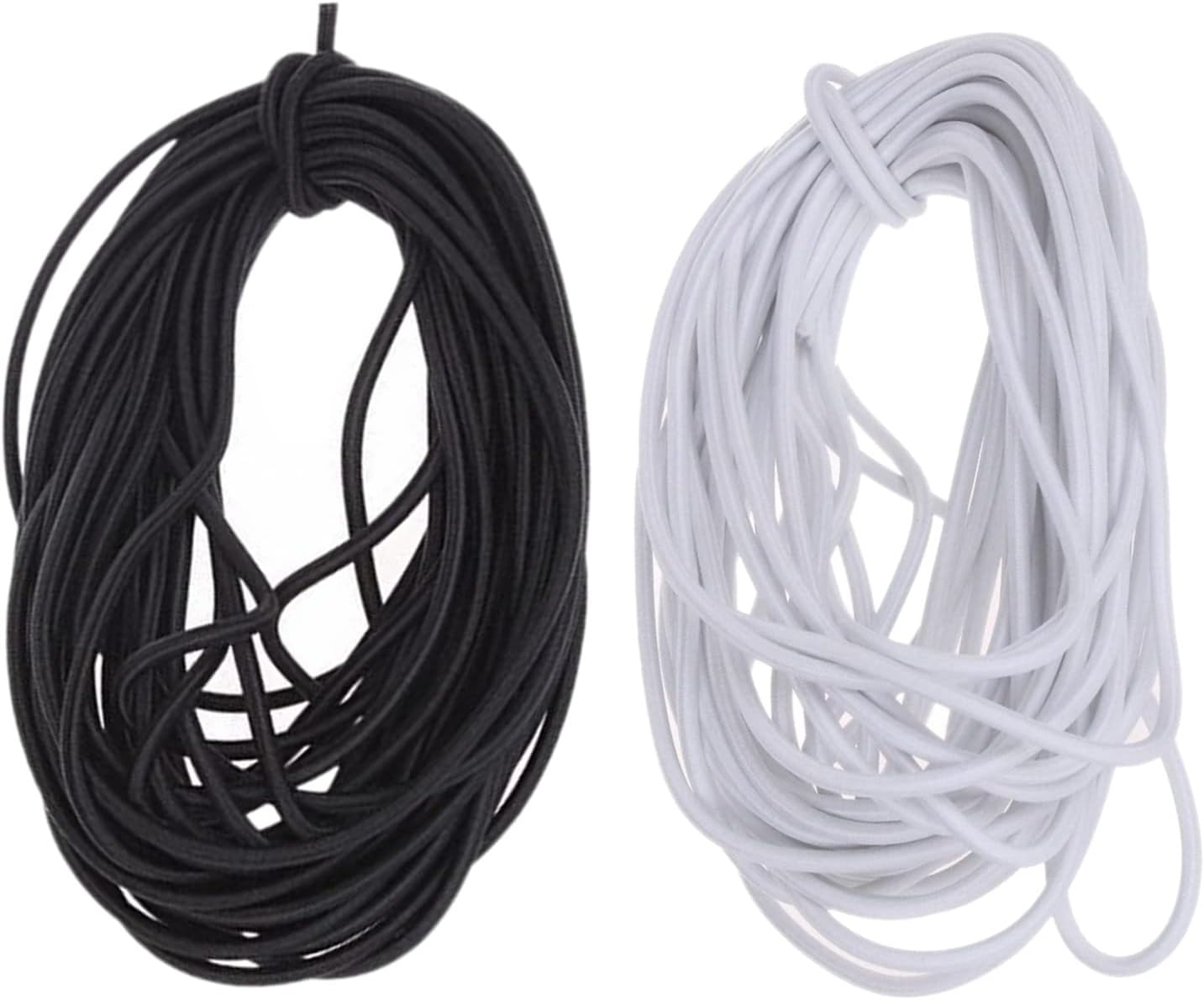 Amazon.com: 1/8"-3mm Black and White Heavy Stretch Round String Elastic ...