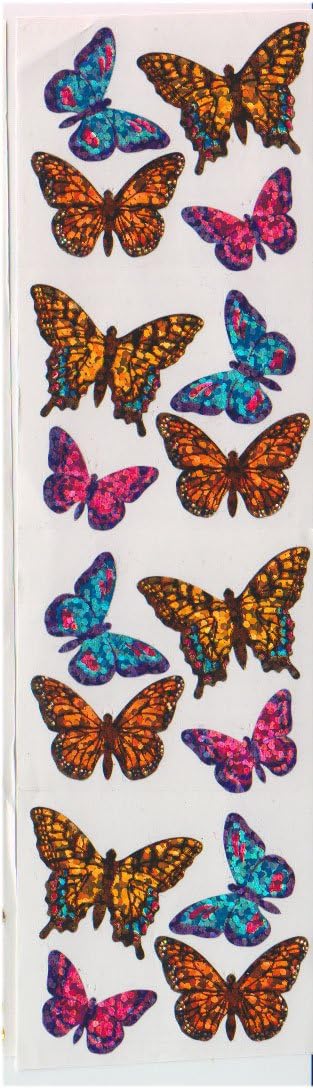 Amazon.com: Glitter Bright Butterfly Stickers-from Violette Stickers