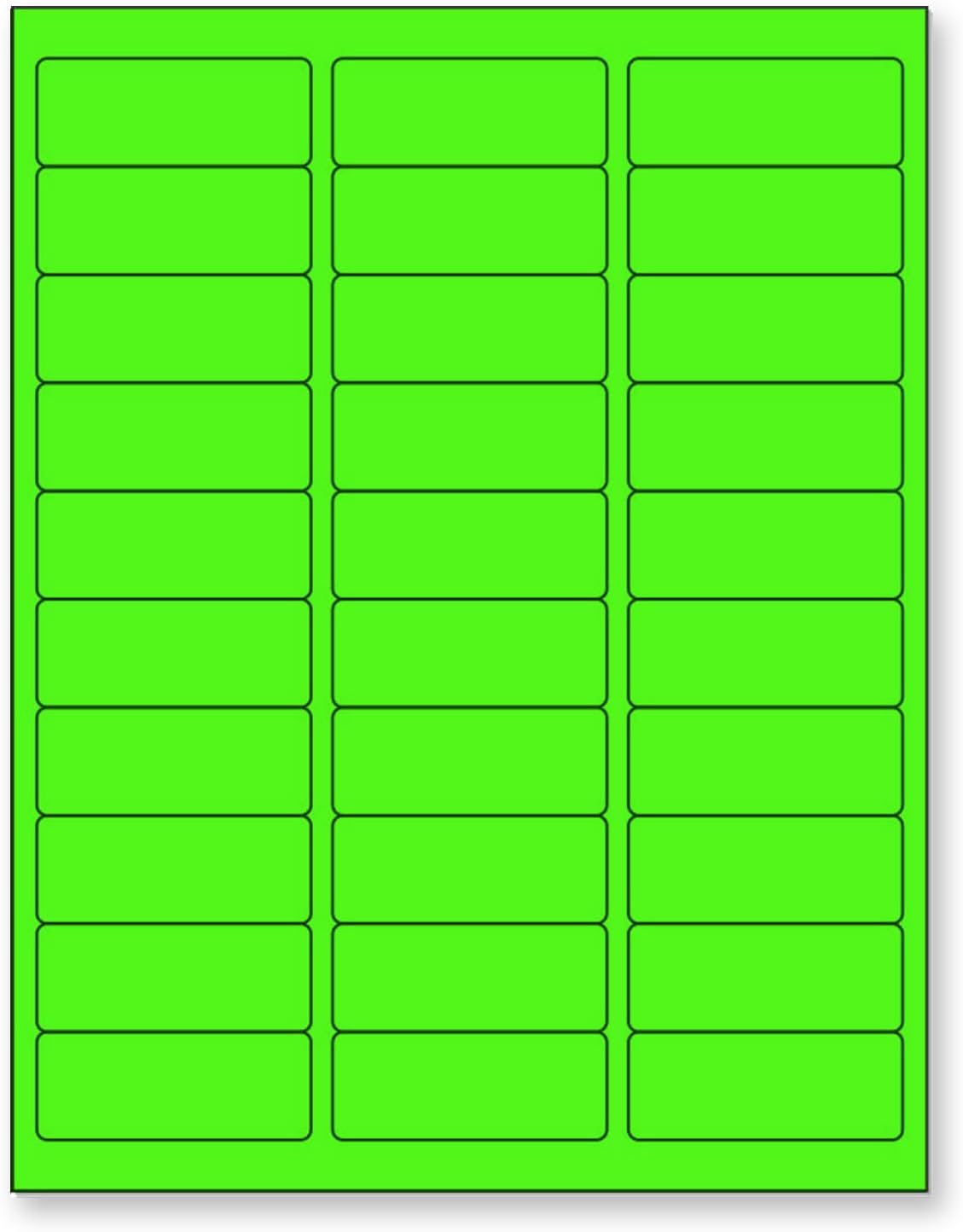 Amazon.com : 8-1/2 x 11 Neon Color High Light Fluorescent Labels for ...