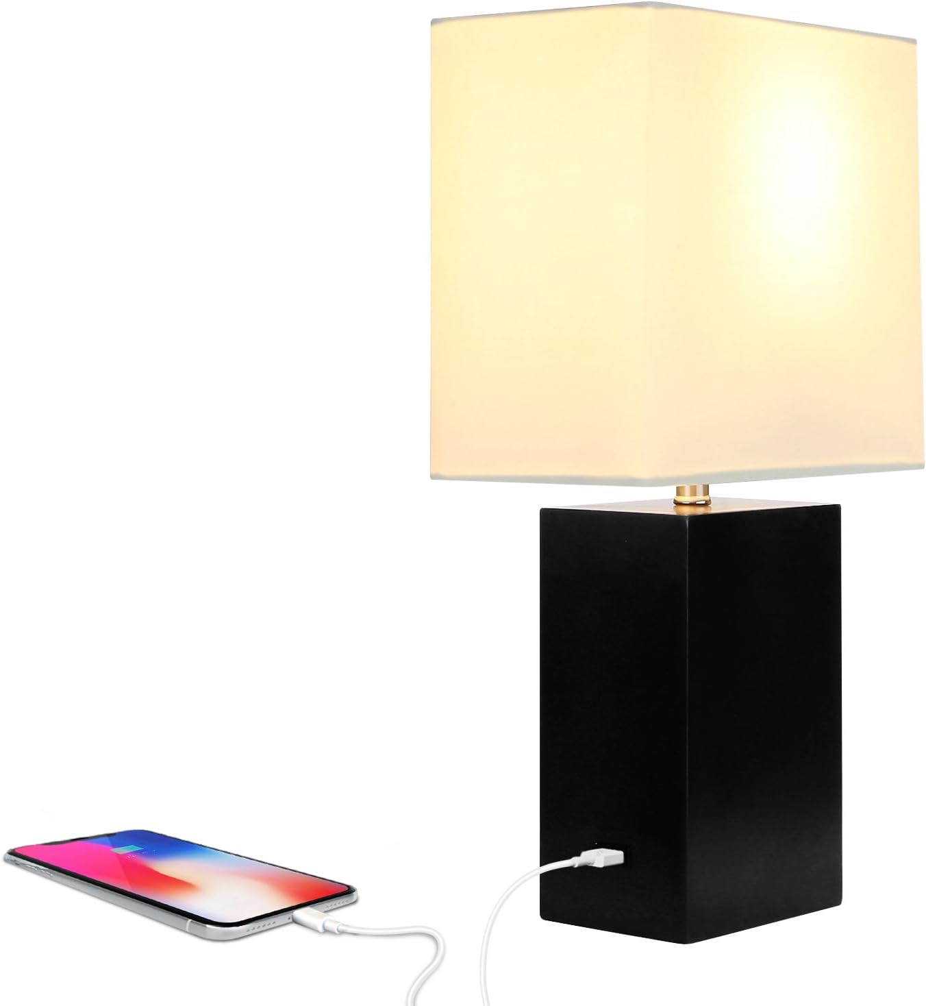 Brightech Mode LED USB Side Table & Desk Lamp – Modern Lamp for Bedroom ...