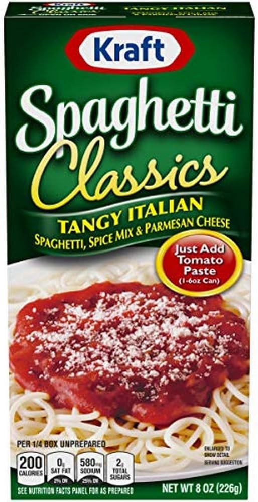 Amazon.com : Kraft Spaghetti Classics Tangy Italian Spaghetti (Spices ...