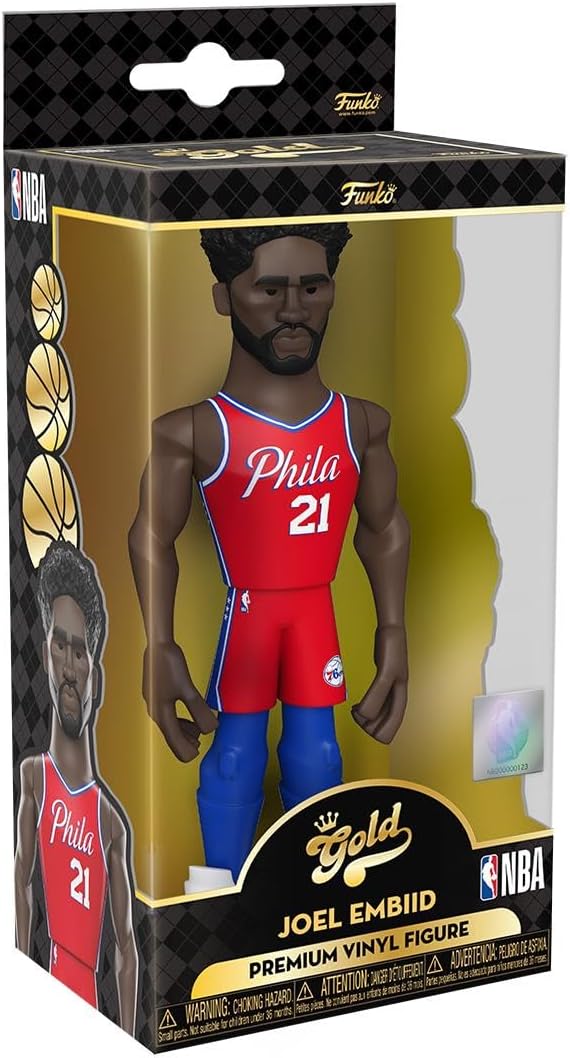 Amazon.com: Funko Pop! Gold NBA: Sixers - Joel Embiid 5" with Chase ...