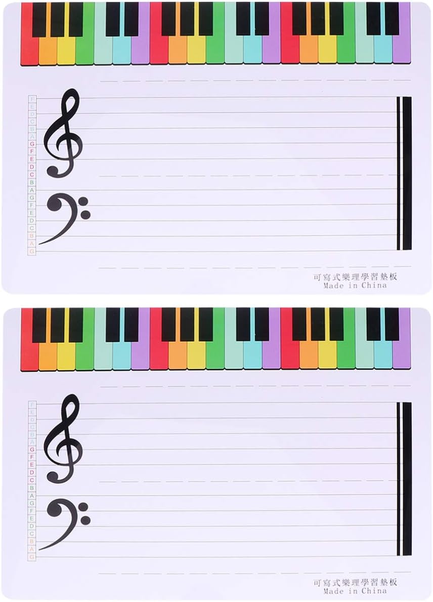 10 Pack Dry Erase Staff Music Lap White Boards 9"X12" l Write Musical ...