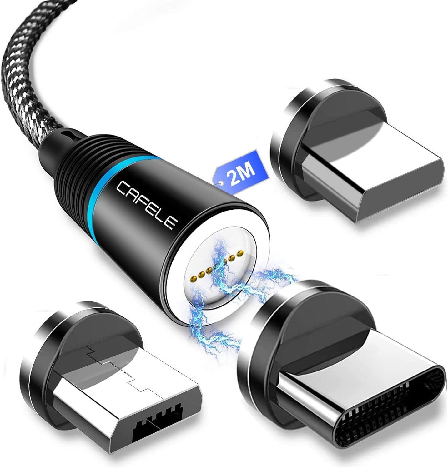 Amazon.com: Magnetic Charging Cable 6.6ft, CAFELE QC3.0 Fast Charging ...