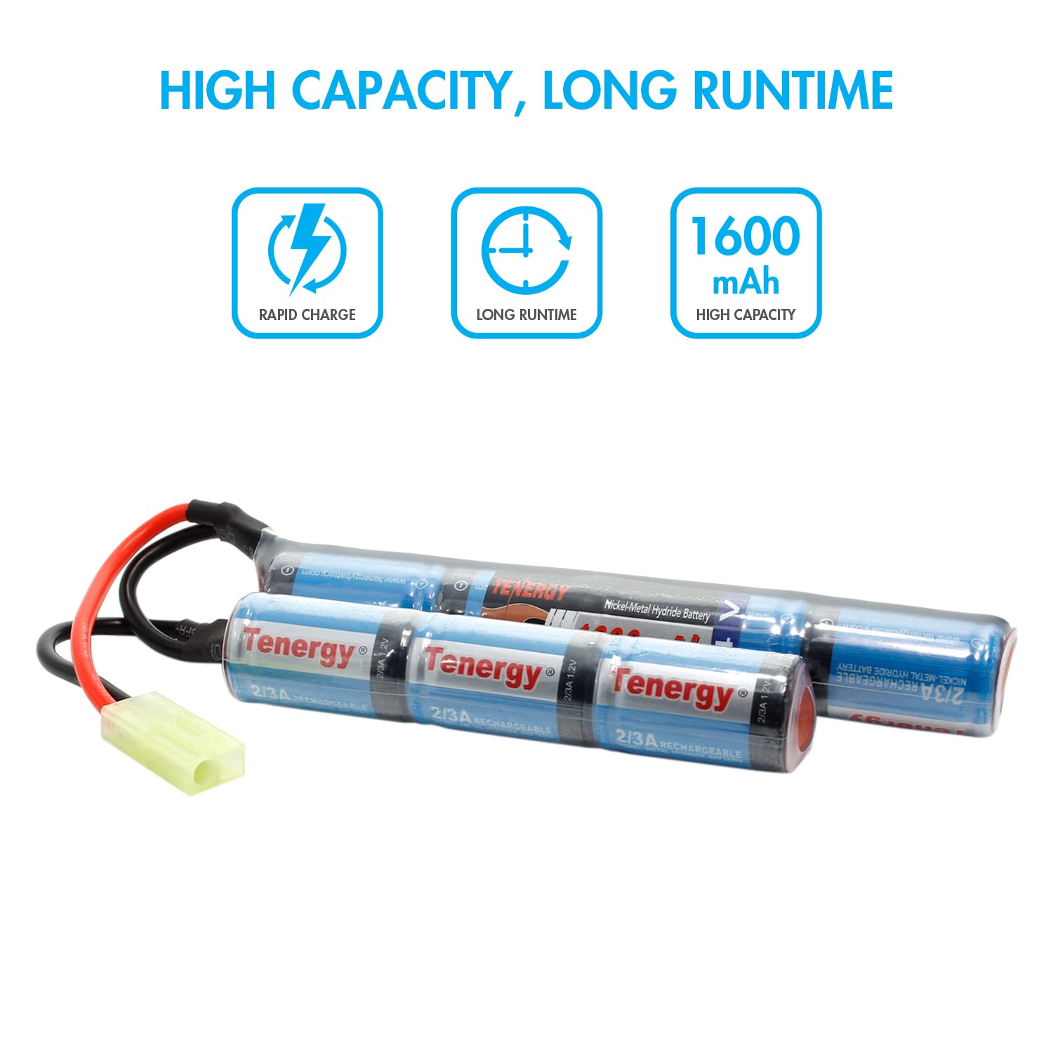 Snapklik.com : 84V Airsoft Battery 1600mAh NiMH Nunchuck Battery W ...