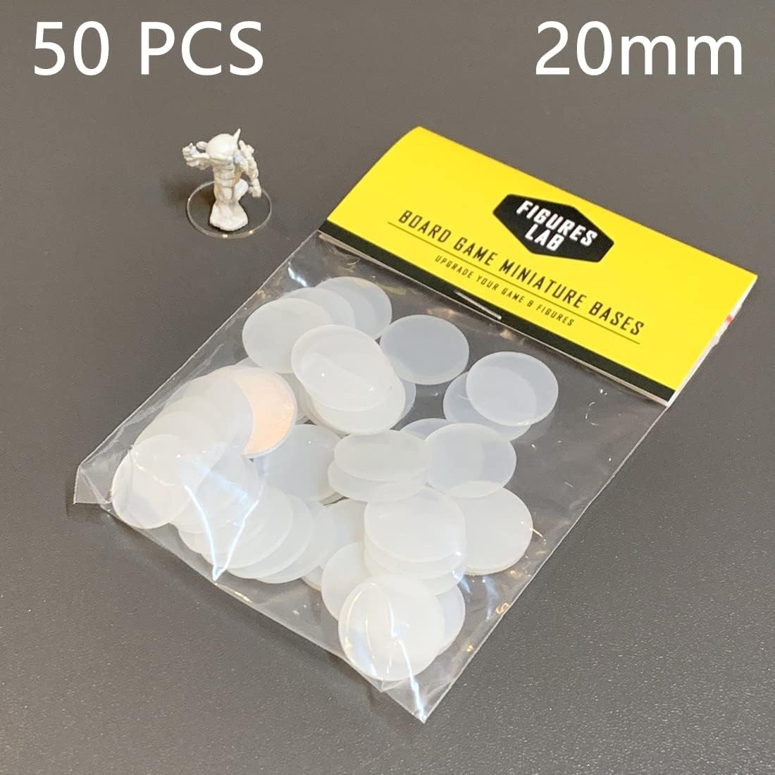Amazon.com: EBCO 50 Pieces 20mm Round Plastic Clear Model Bases For ...