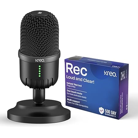 Kreo Rec Condenser Microphone mic for YouTube Condenser mic for Podcast ...