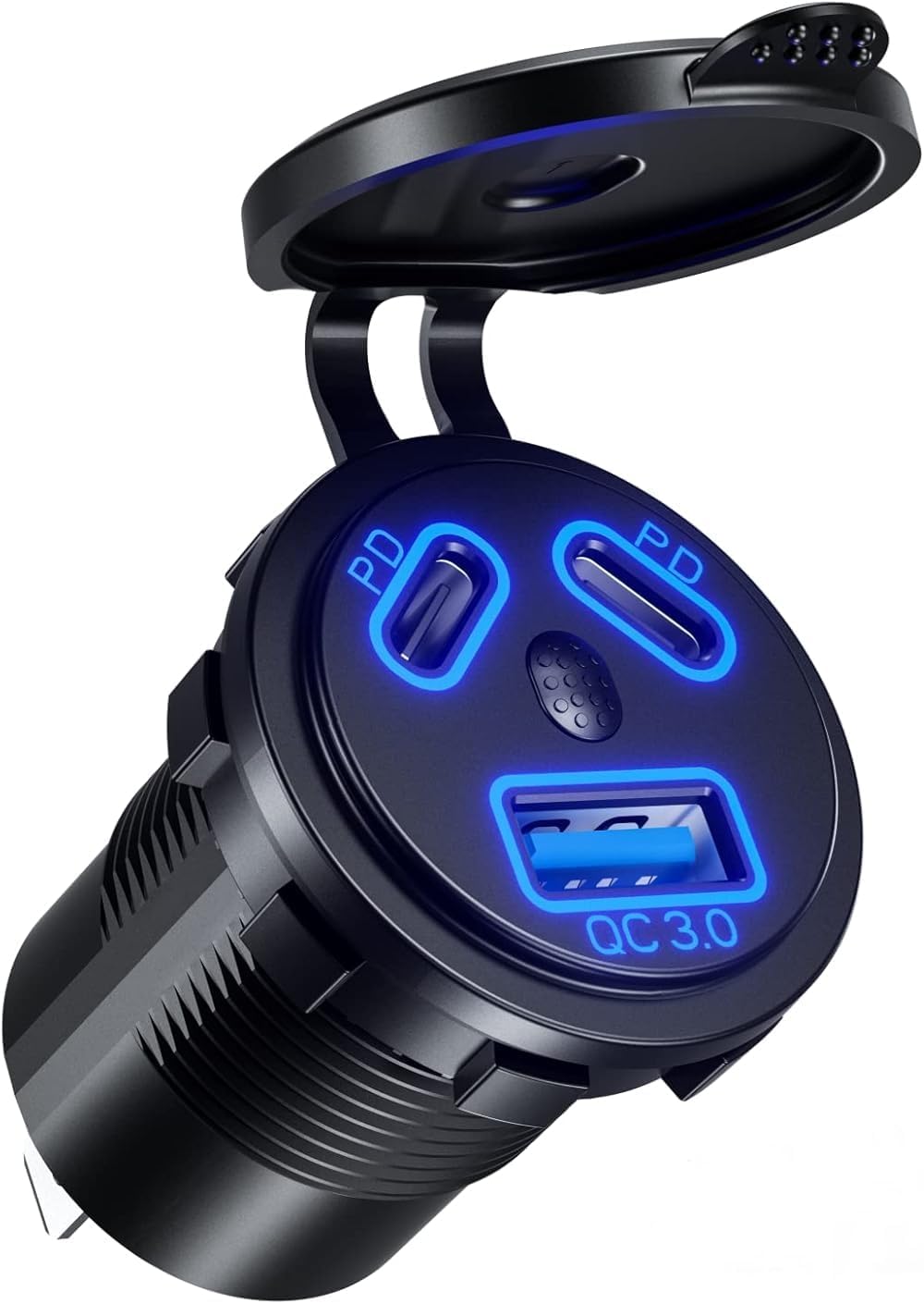 Amazon.com: Kewig 12V USB Outlet Car Charge, 108W Super Fast Dual PD3.0 ...