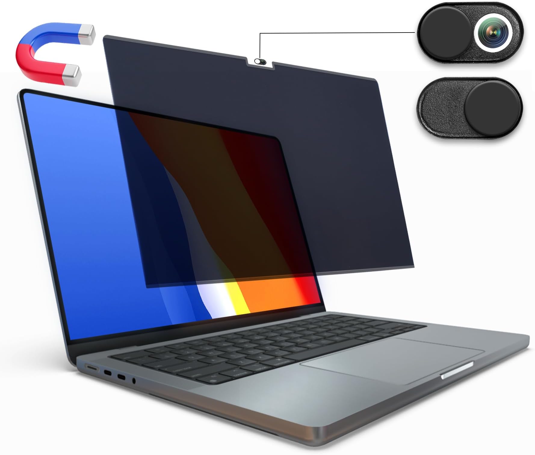 Amazon.com: PYS Magnetic Laptop Privacy Screen 13.3 Inch 16:9 ...