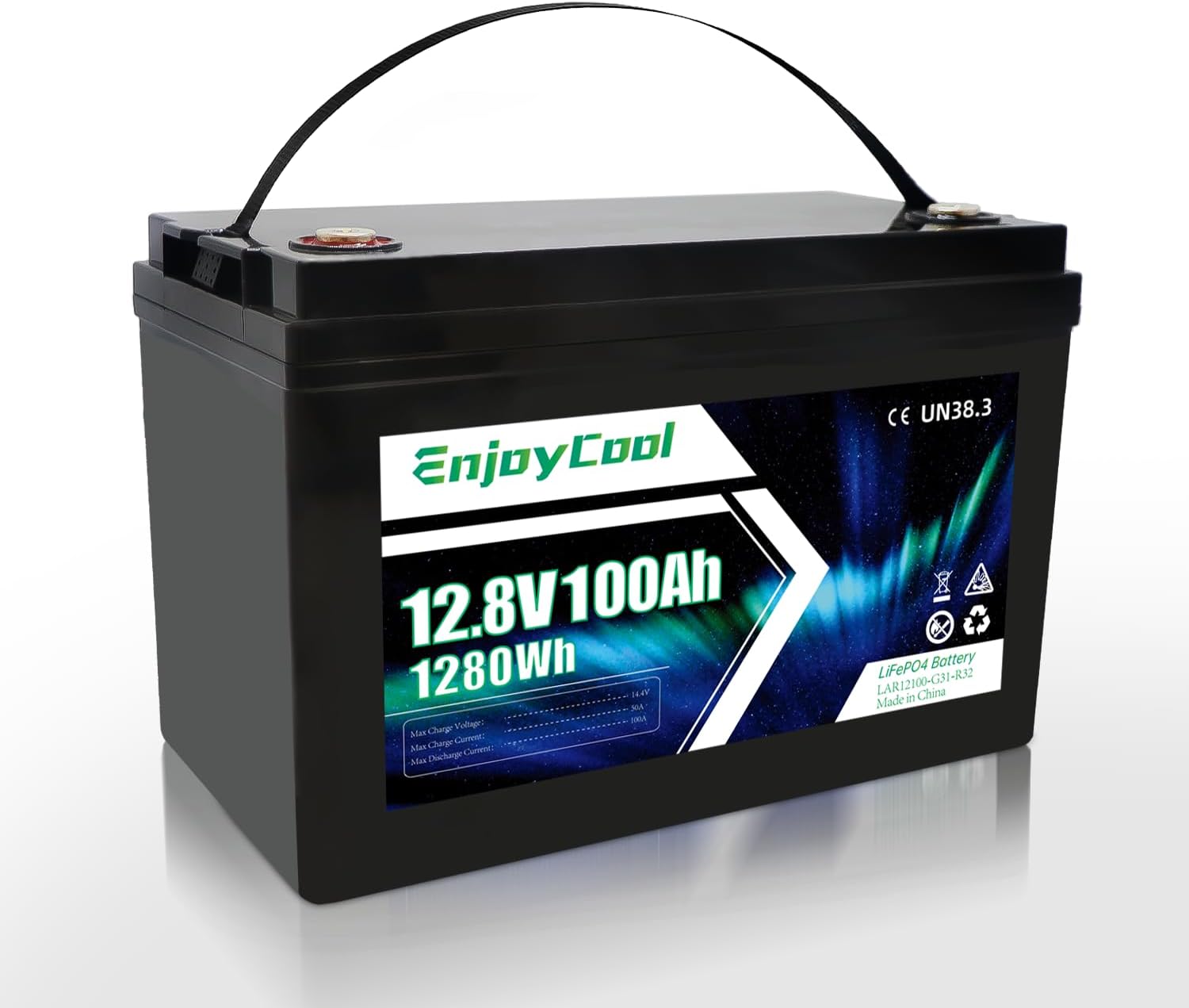 12V 100Ah LiFePO4 Battery Built-in 100A BMS,Group 31 Lithium Batteries ...