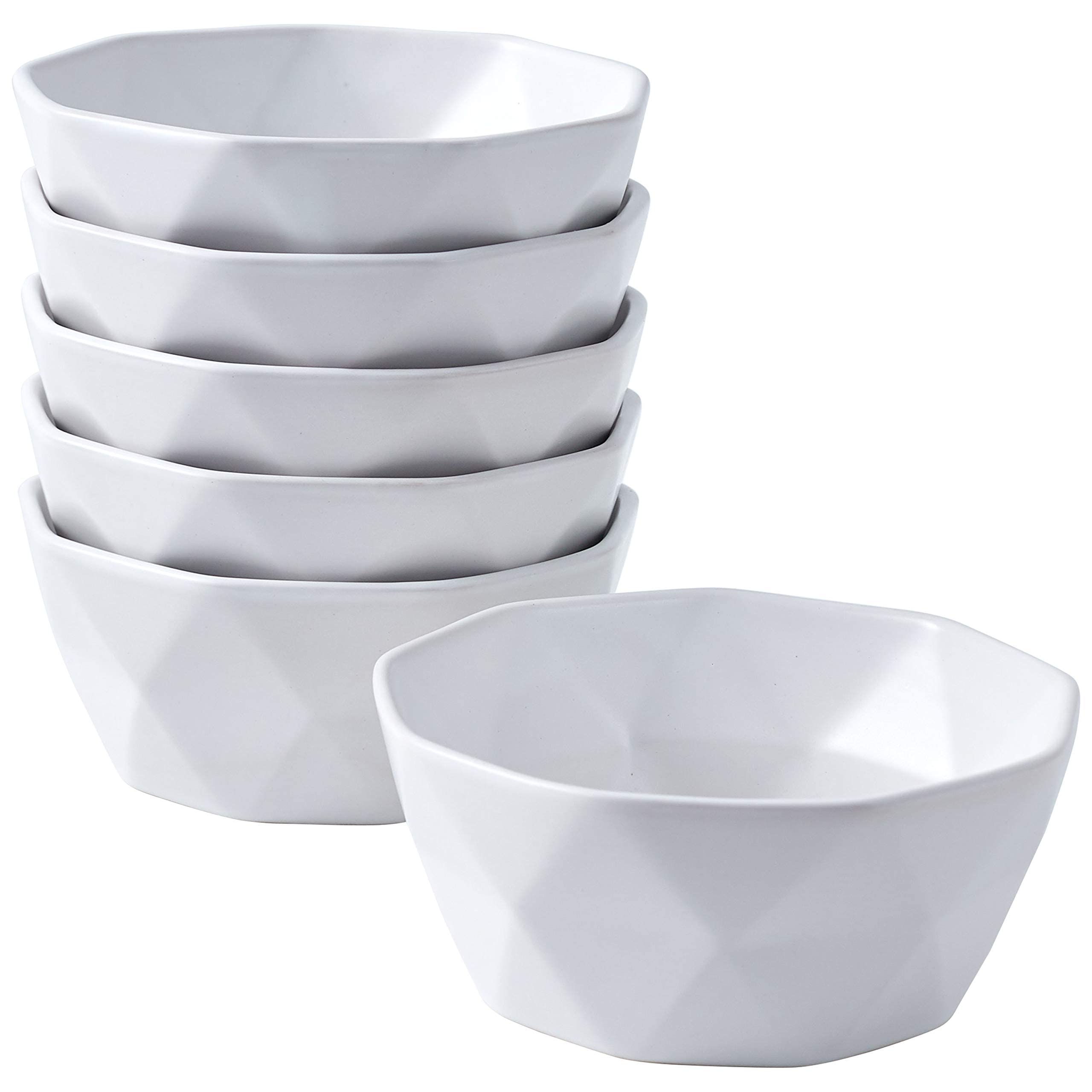 Snapklik.com : Bruntmor 13 Oz Geometric Ceramic Bowls - Oven To Table ...