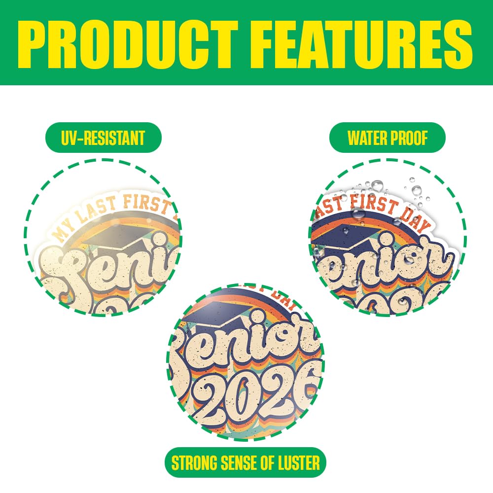 Senior 2026 Stickers Class Of 2026 Stickers My Last First Day Senior ...
