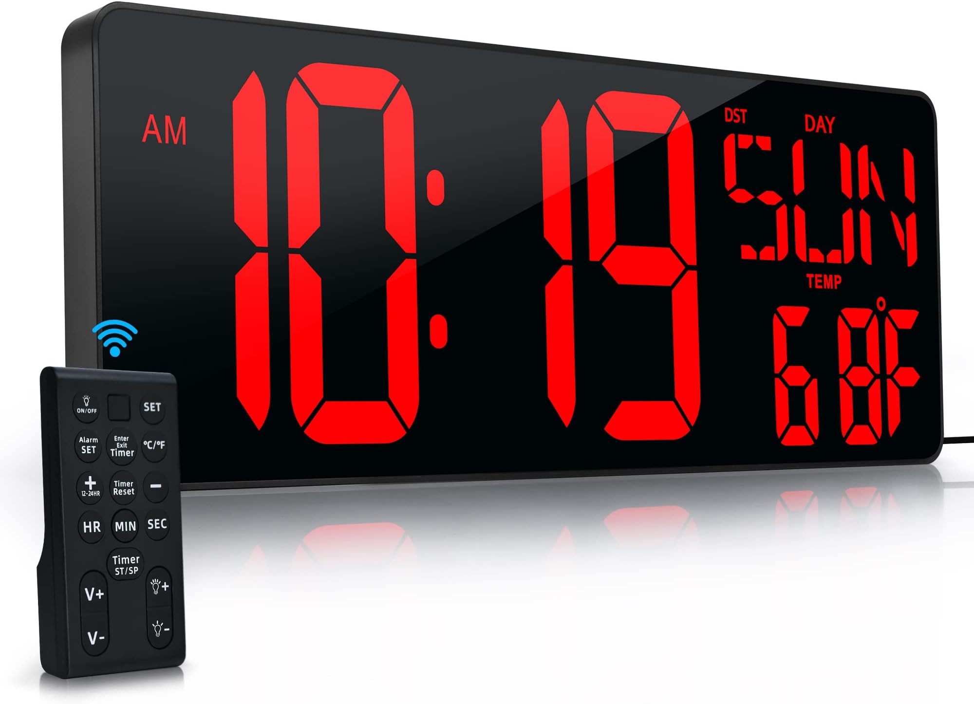 Amazon.com: Active Living Oversized Digital LED Dynamic Wall Clock ...