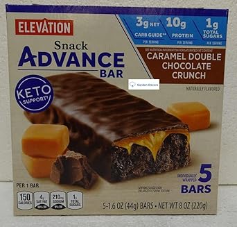 Amazon.com: Elevation Caramel Double Chocolate Crunch Snack Advance Bar ...