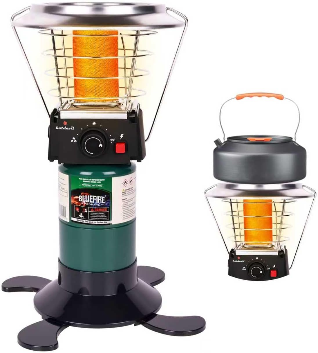 Amazon.com : Hotdevil Portable Propane Heater，360° Radiant Outdoor ...
