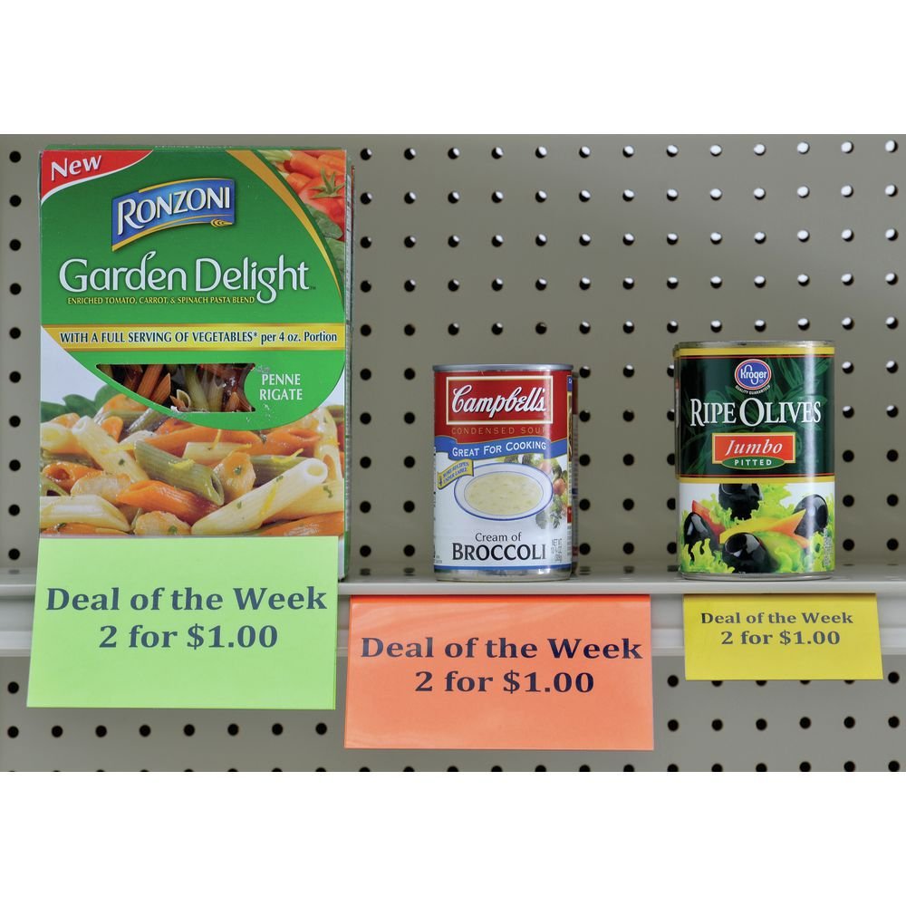 Amazon.com: Shelf Edge Sign Holder Clear Plastic Center Mount - 5 1/2"L ...