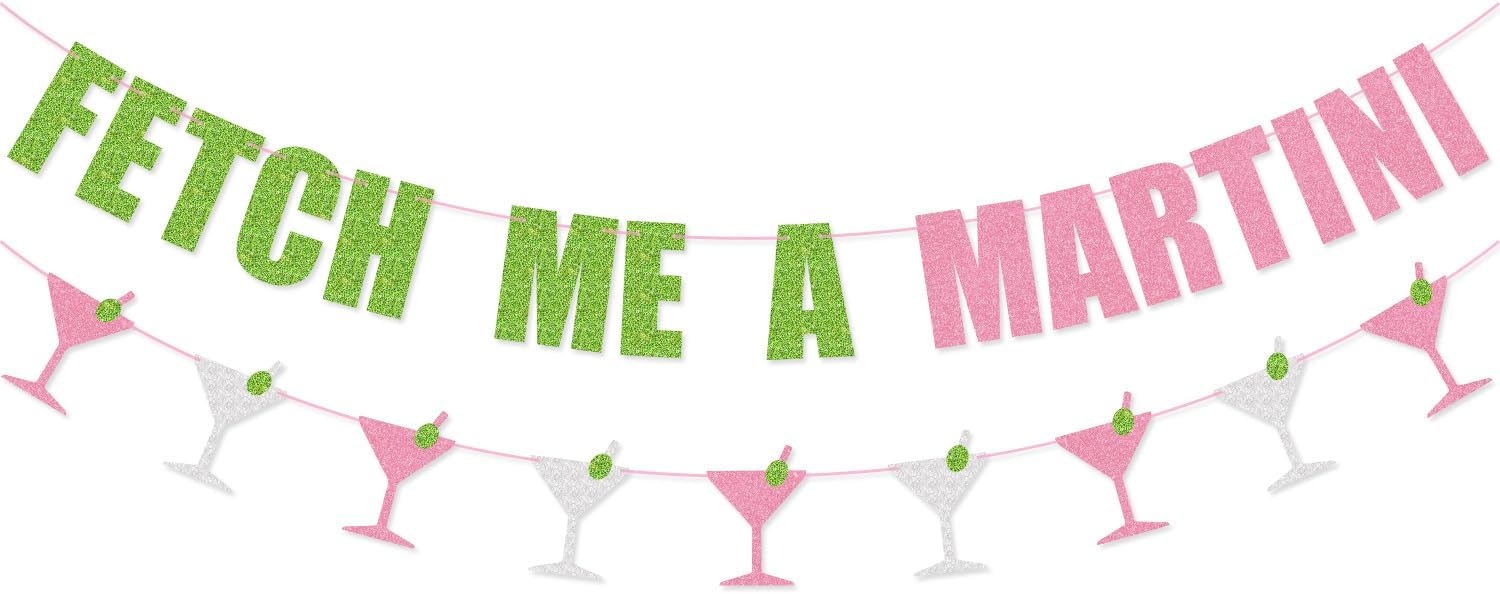 Amazon.com: Fetch Me A Martini Banner Garland for Bikinis & Martinis ...