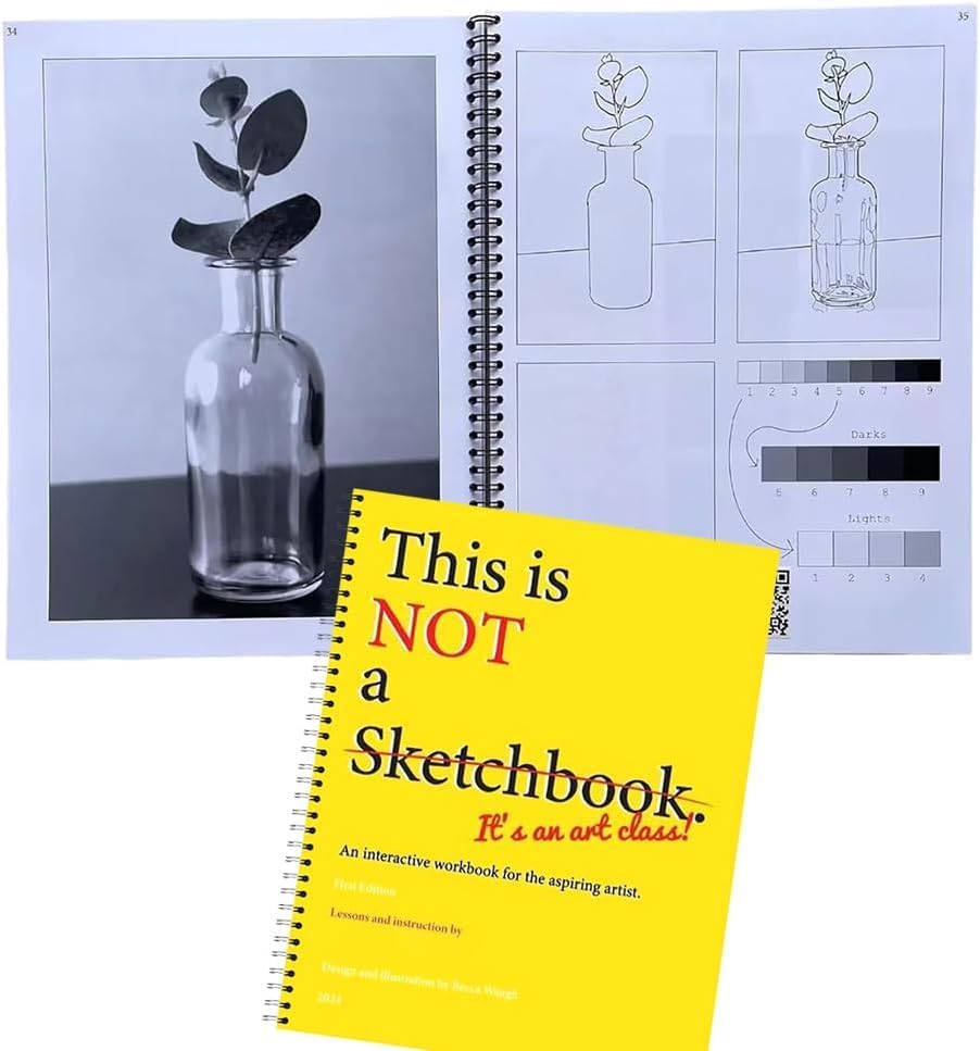 Spiral Binding Workbook For Aspiring Artists Art Class Sketchbook ...