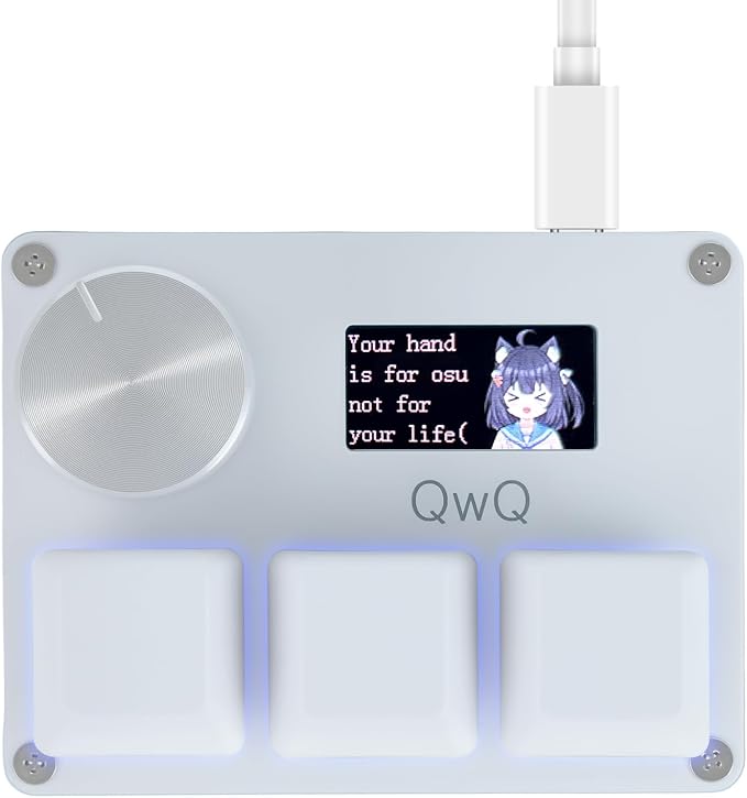 Sayo Device O3C Magnetic Switch Gaming Keyboard with RGB, 3 Keys, Knob ...