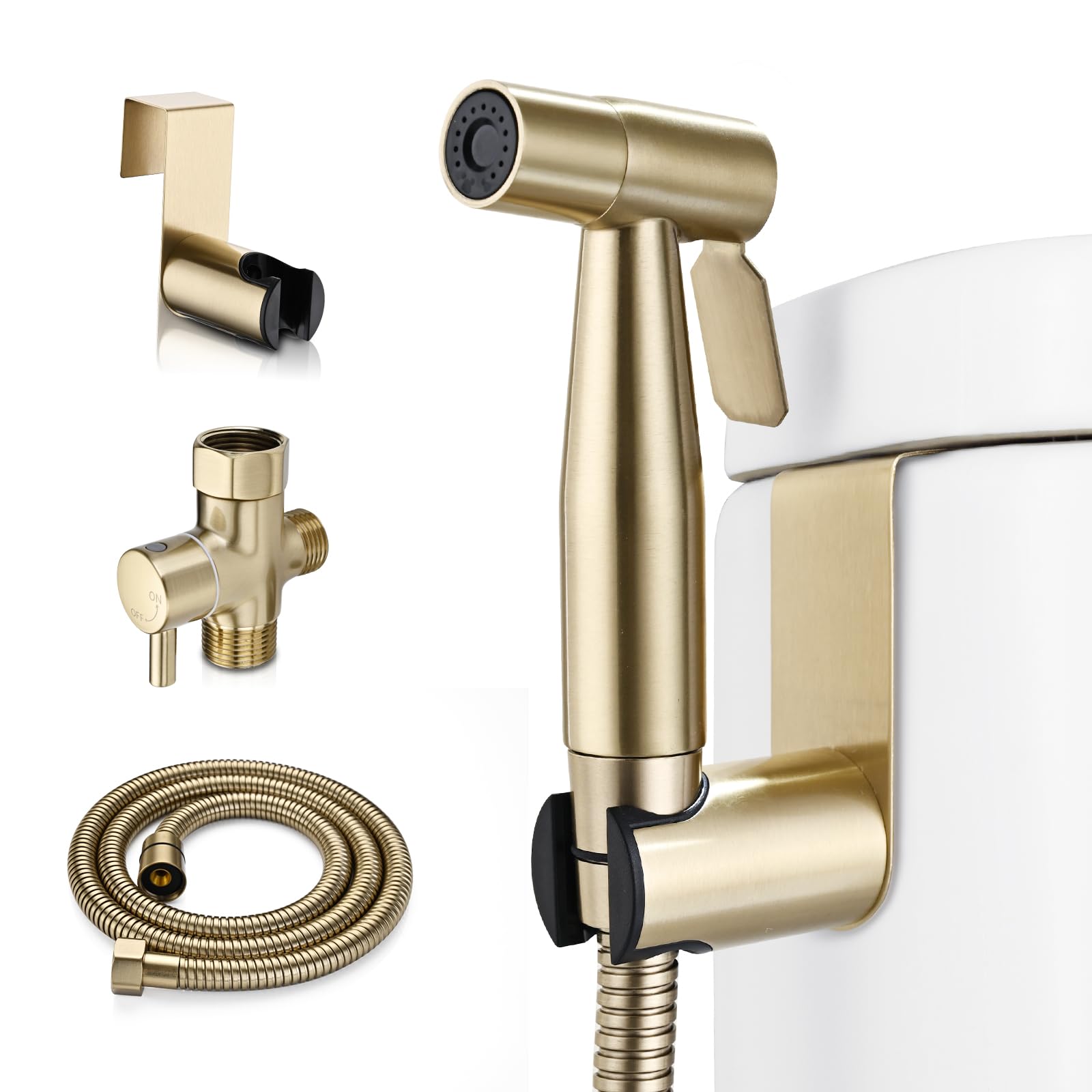 Snapklik.com : Arofa Gold Handheld Bidet Sprayer For Toilet - Stainless ...