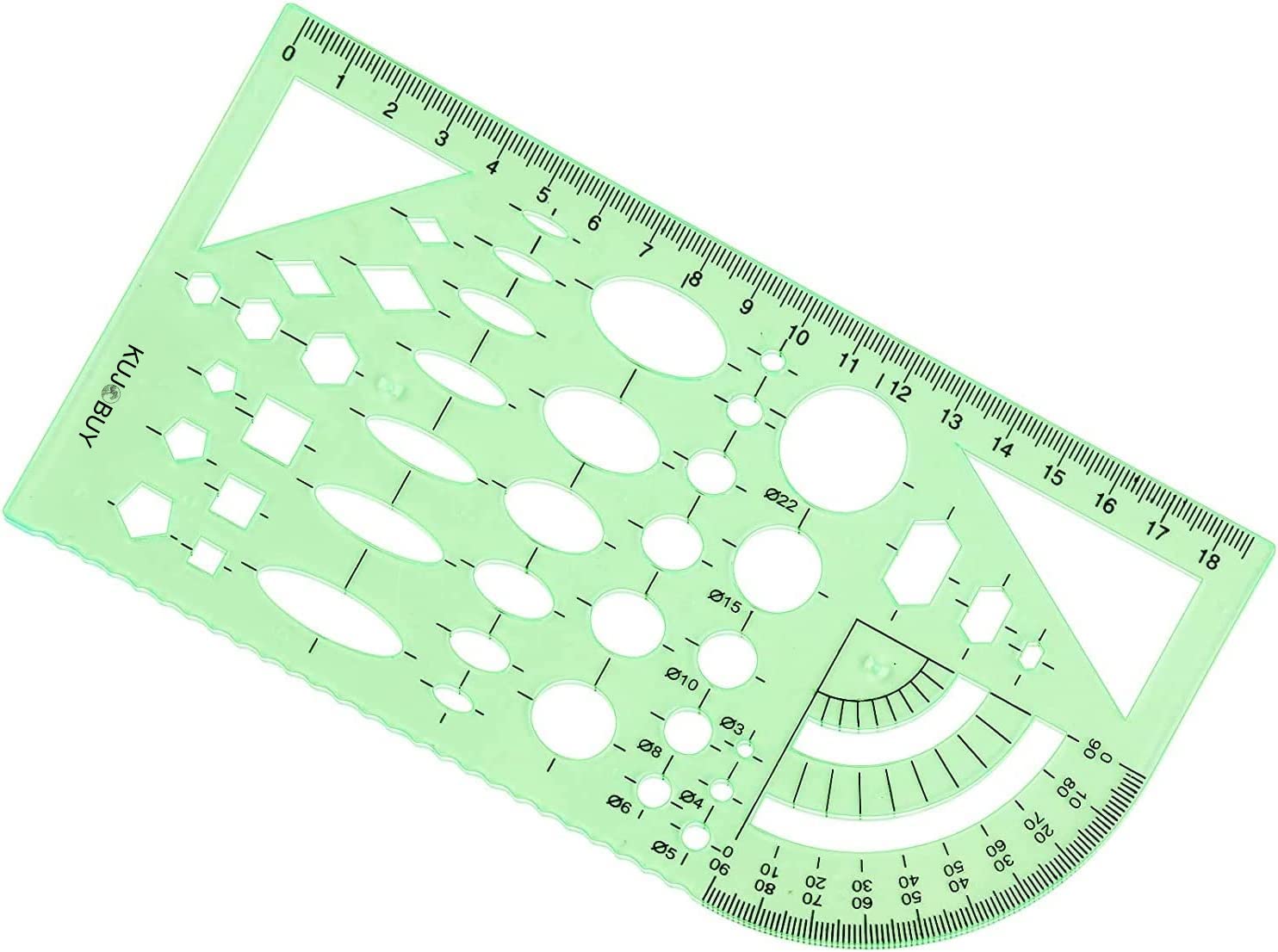 Plastic Green Measuring Templates Geometric Rulers Building Formwork ...
