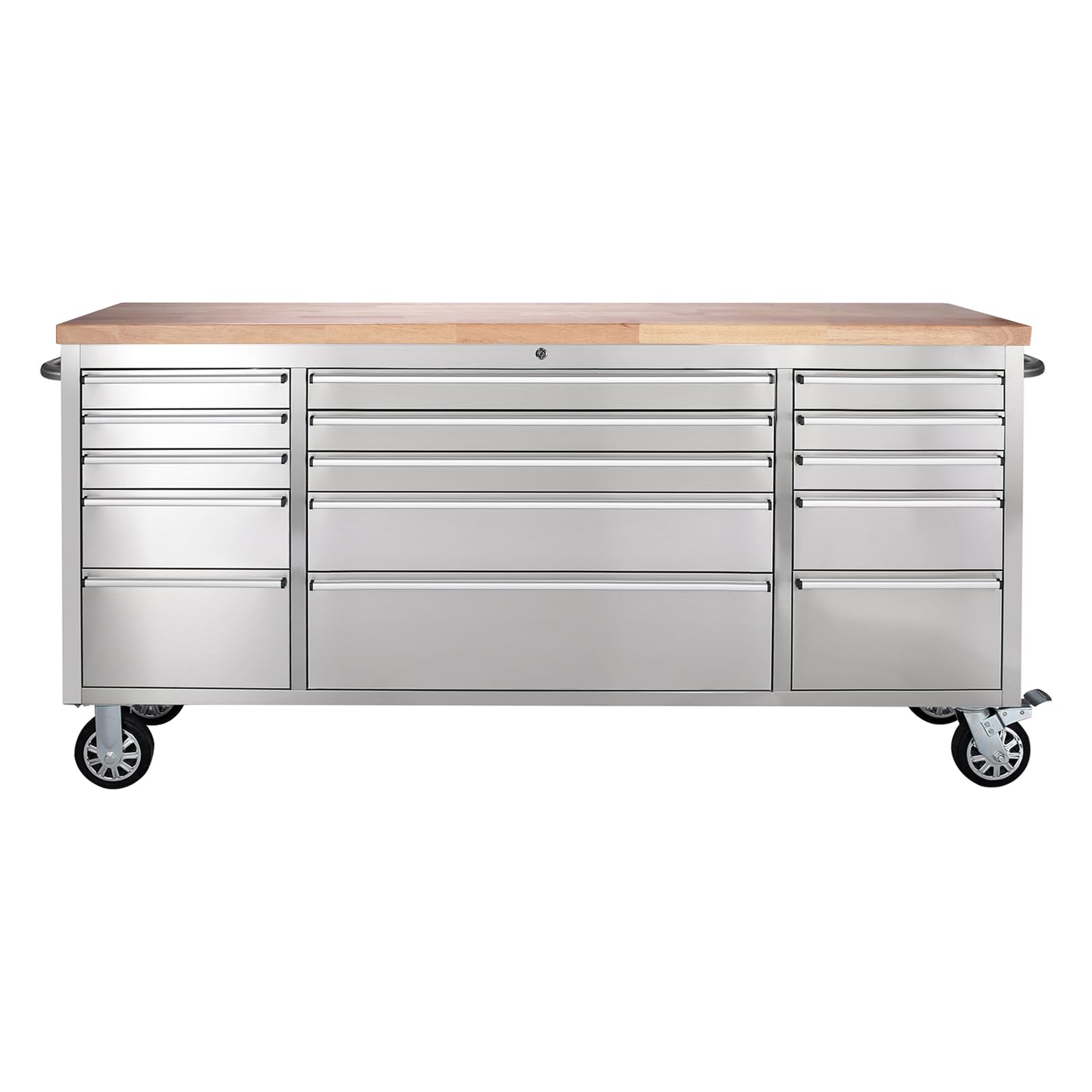 Amazon.com: FH FOHOME 72-inch Stainless Steel Rolling Tool Chest with ...