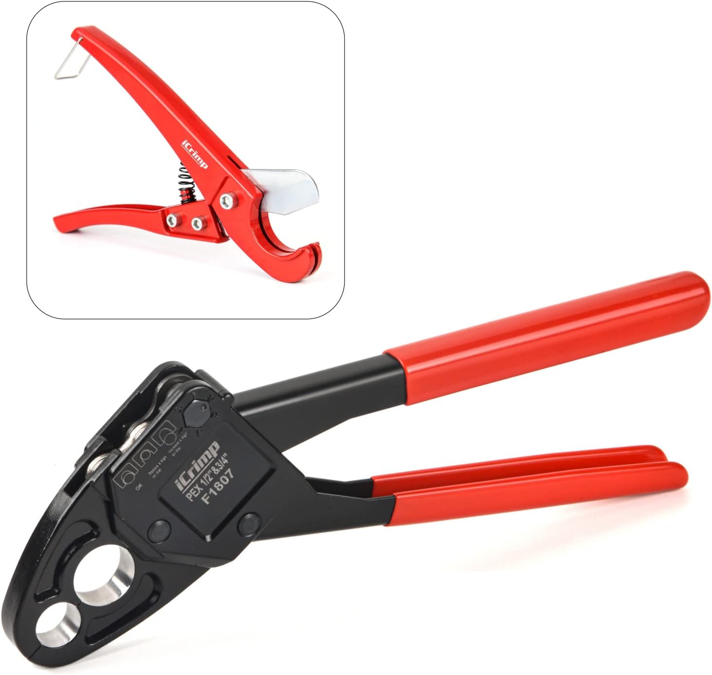 iCrimp Combo Angle Head PEX Crimping Tool C/W PEX Cutter - Amazon.com