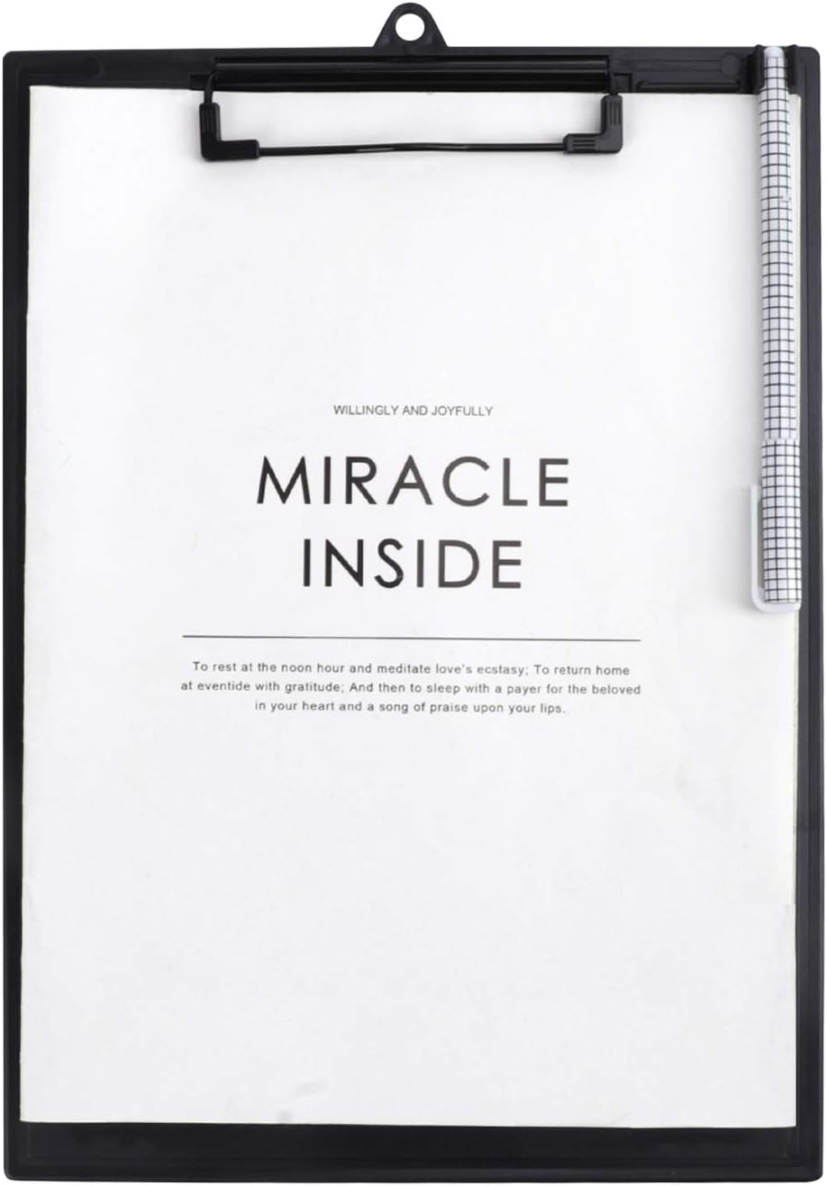 A4 Hardboard Clipboard File Holders Portable Polypropylene Paper ...