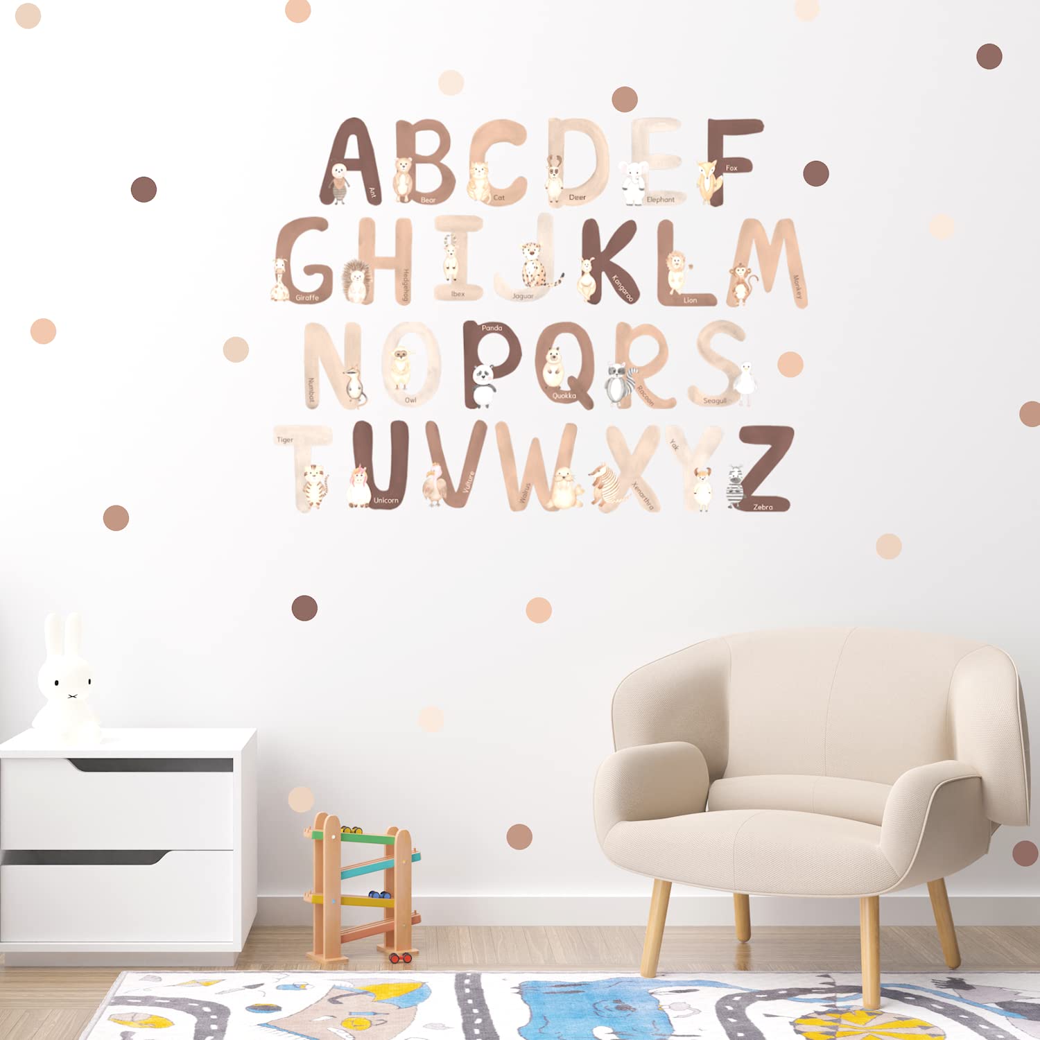 Amazon.com: Boho Kids Wall Decals Includes 26 6 inch Alphabet Wall ...