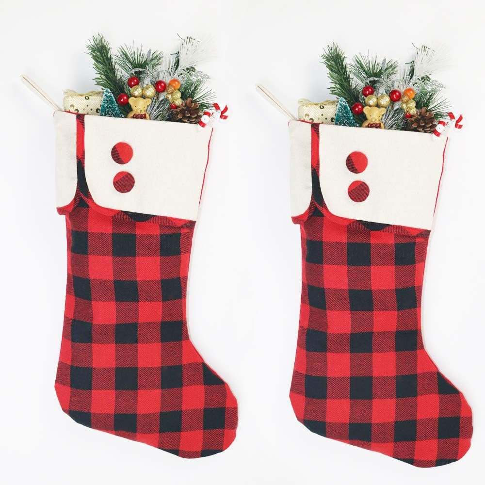 Amazon.com: DXZMNCA Set of 2 Christmas Stocking for Holiday Party ...