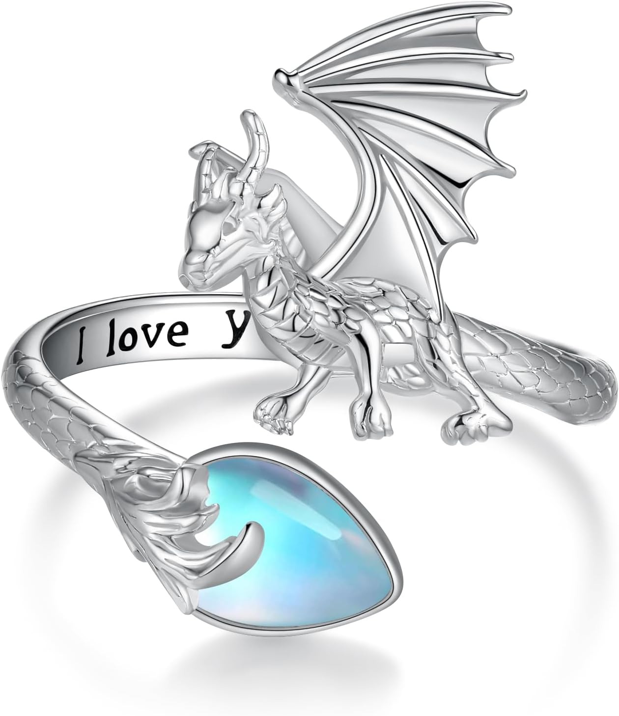 Amazon.com: Peireara Dragon Ring for Women 925 Sterling Silver Dragon ...
